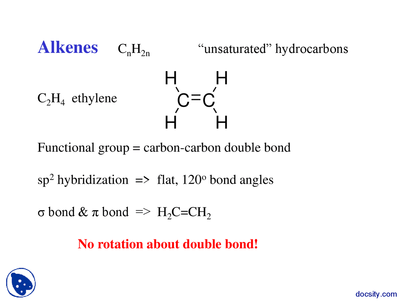 Alkenes Organic Chemistry I Lecture Slides Docsity