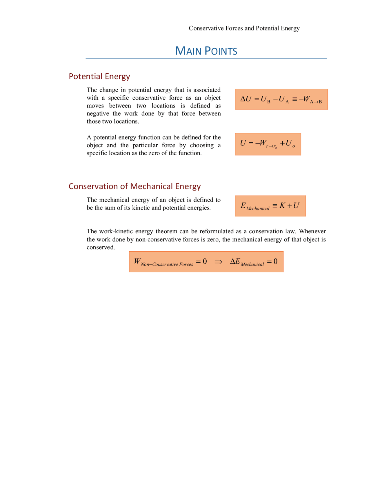 Conservative Forces and Potential Energy - Physics for Scientists and Engineers I - Lecture ...