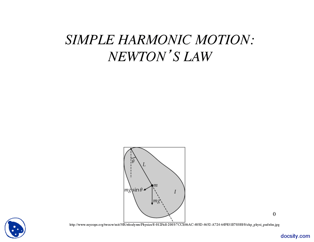 Shm Newtonss Law Oscillations Lecture Slides Docsity