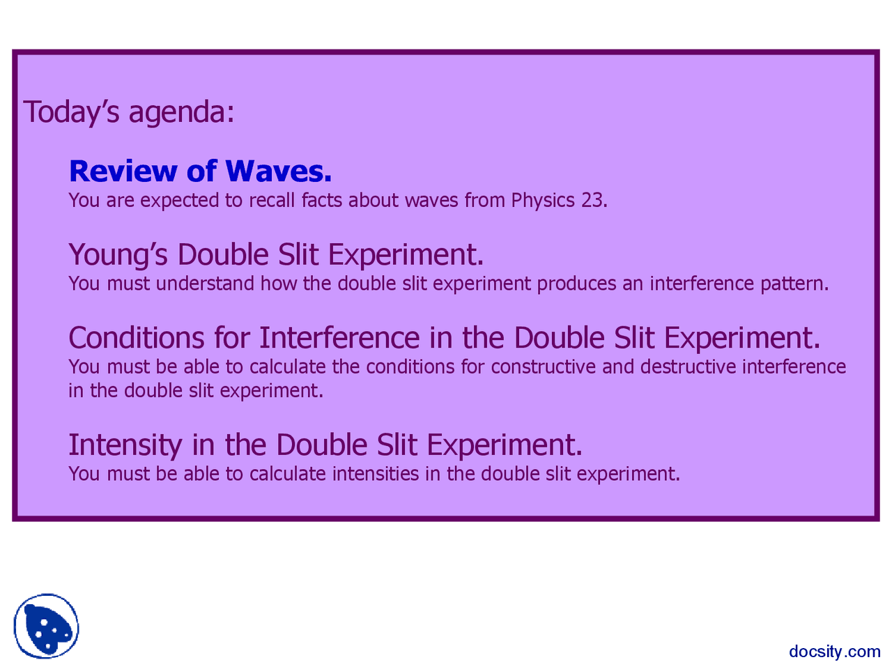 Waves Engineering Physics Lecture Slides Docsity
