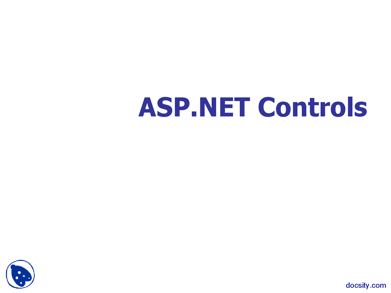 ASP Core Server Controls - Internet Programming - Lecture Slides - Docsity