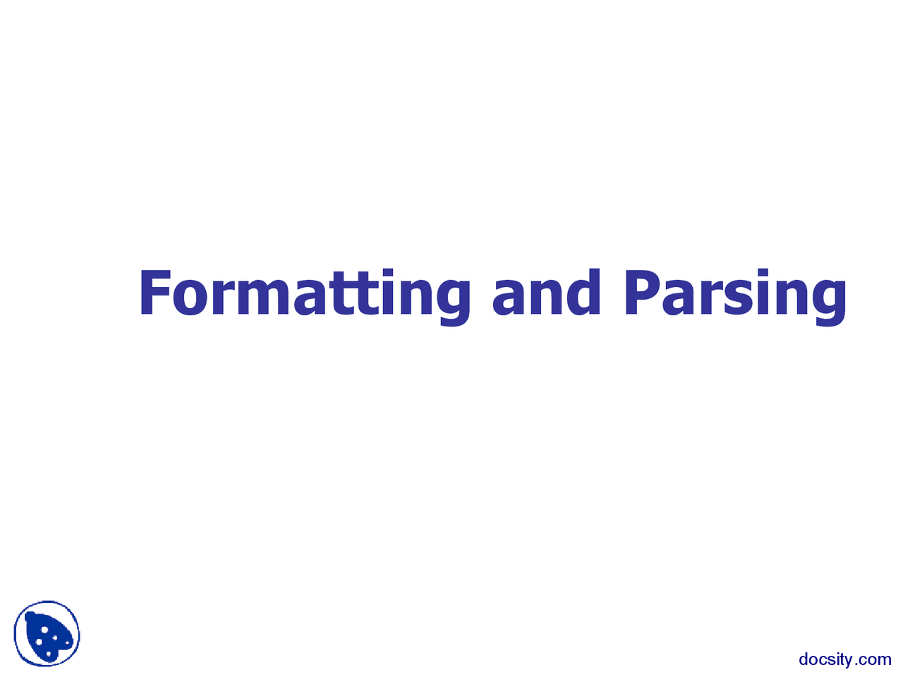 Formatting And Parsing C Sharp Programming Lecture Slides Docsity 6339