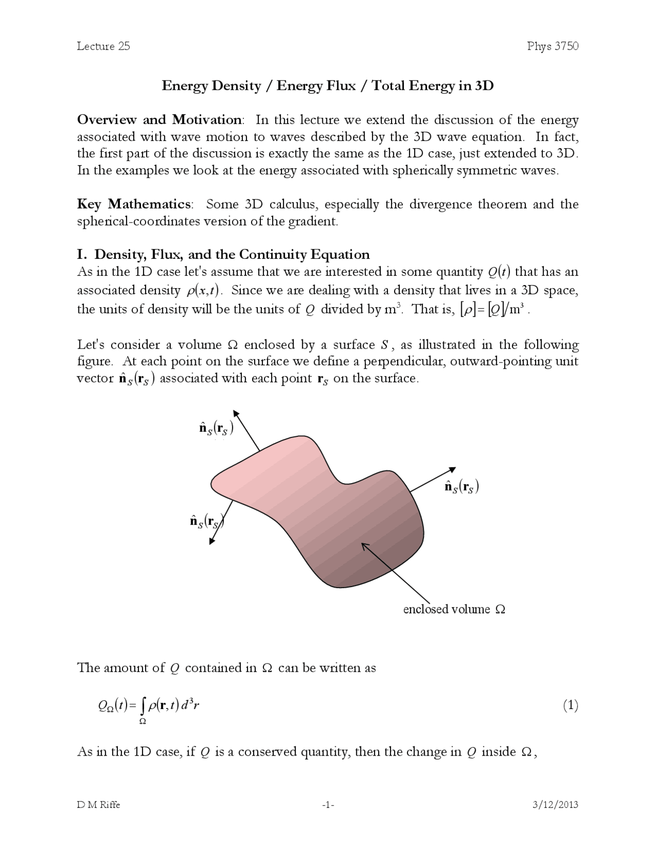 Energy Density Wave Phenomena Lecture Slides Docsity