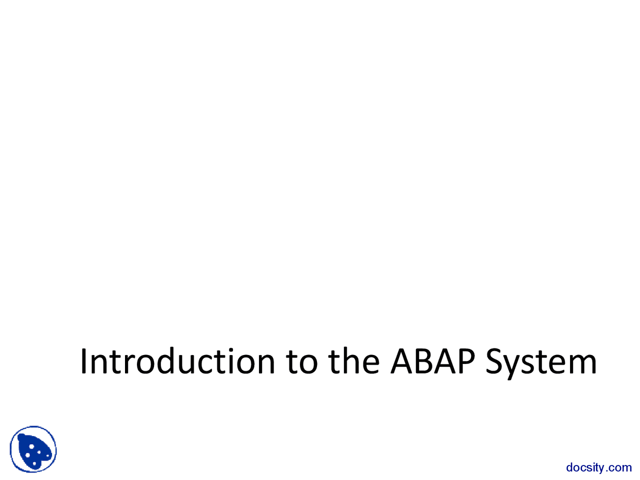 Introduction To The Abap System Business Processes Lecture Slides