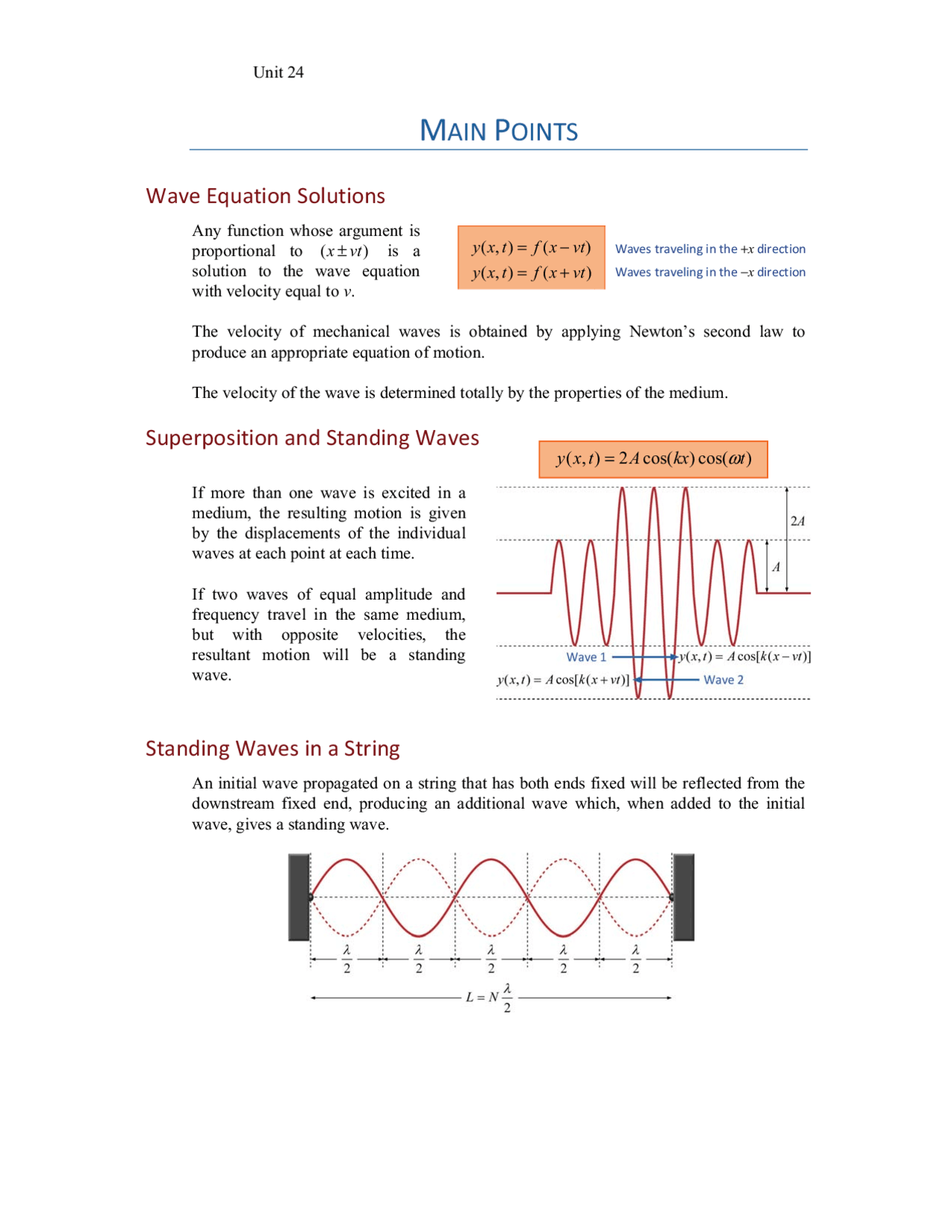 Waves And Superposition Physics For Scientists And Engineers I
