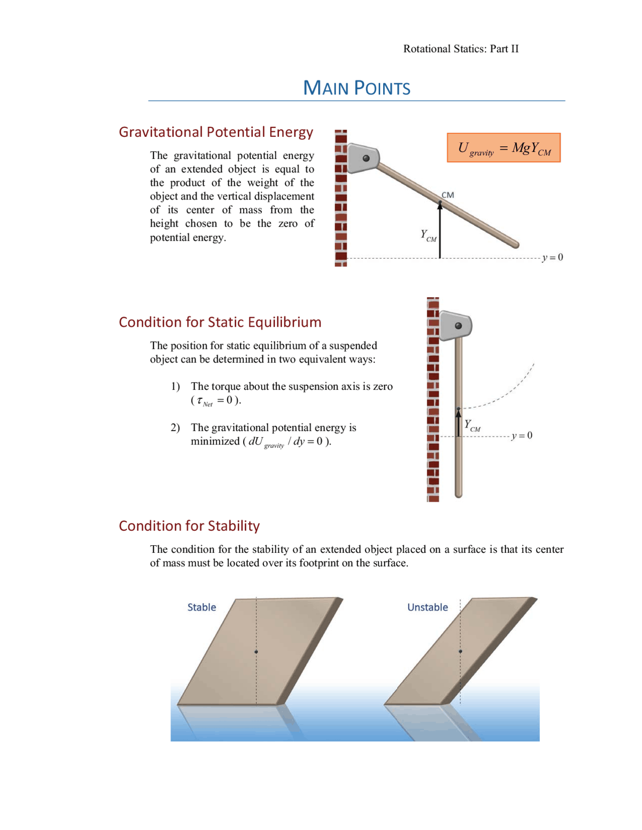 Rotational Statics Physics For Scientists And Engineers I Lecture