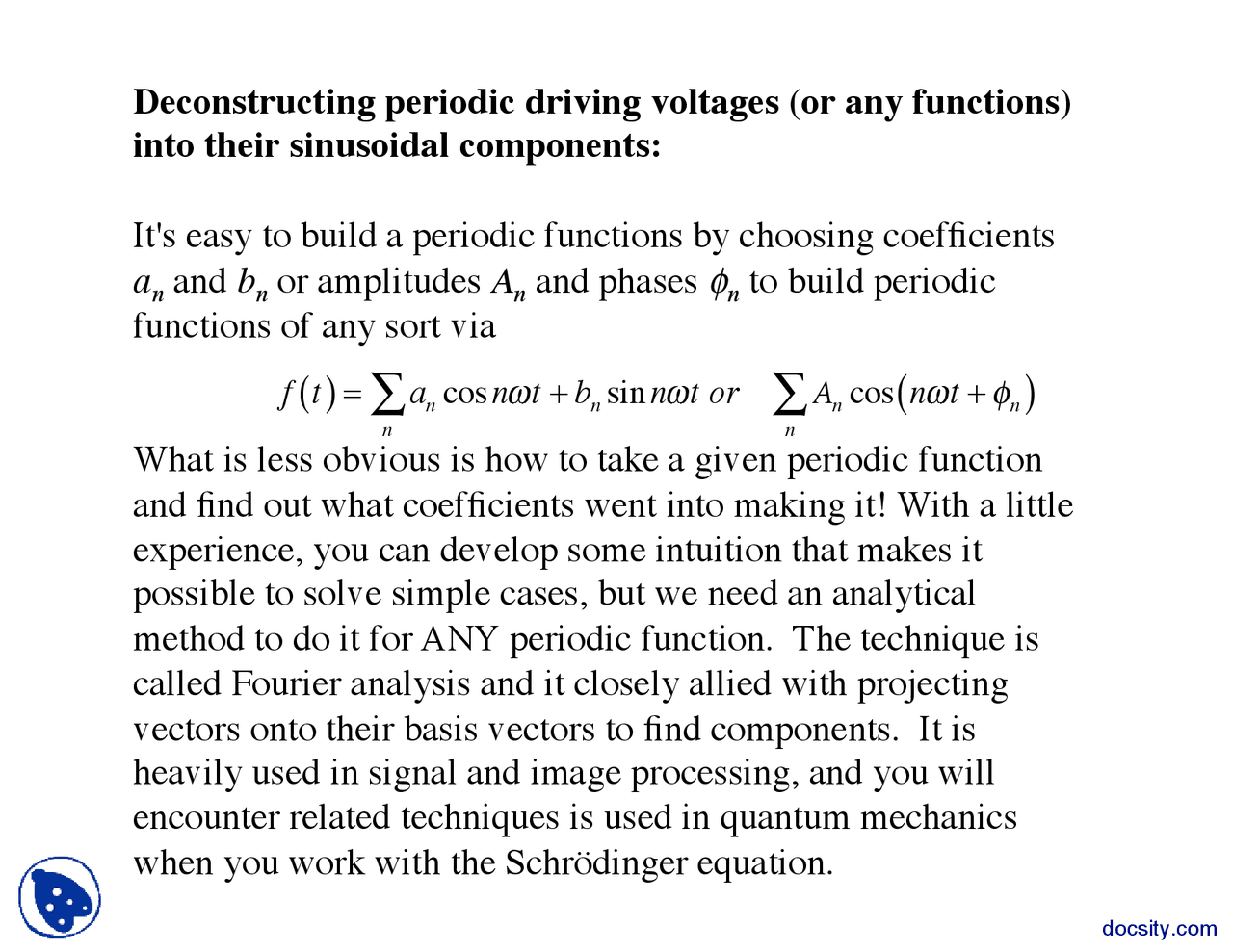 Deconstructing Oscillations Lecture Slides Slides Advanced