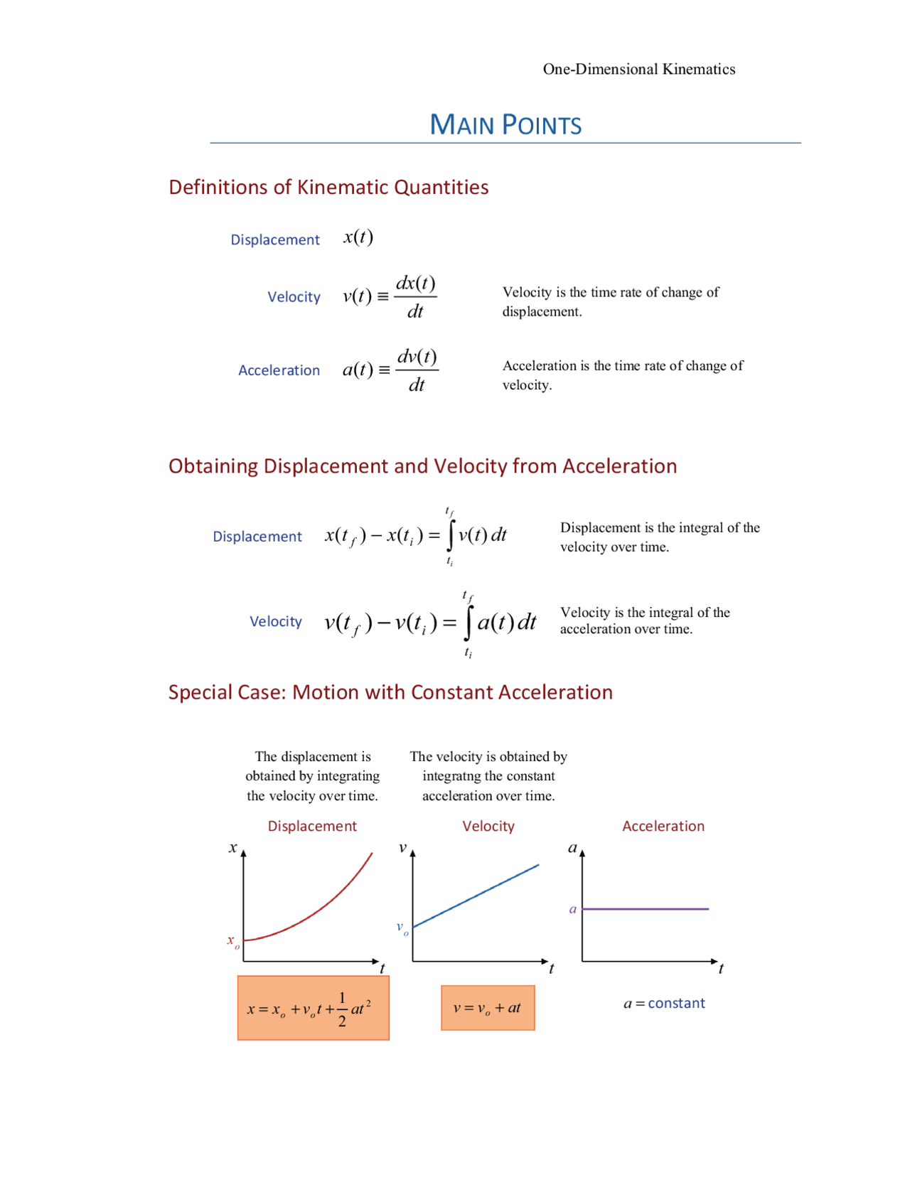 One-Dimensional Kinematics - Physics for Scientists and Engineers I ...