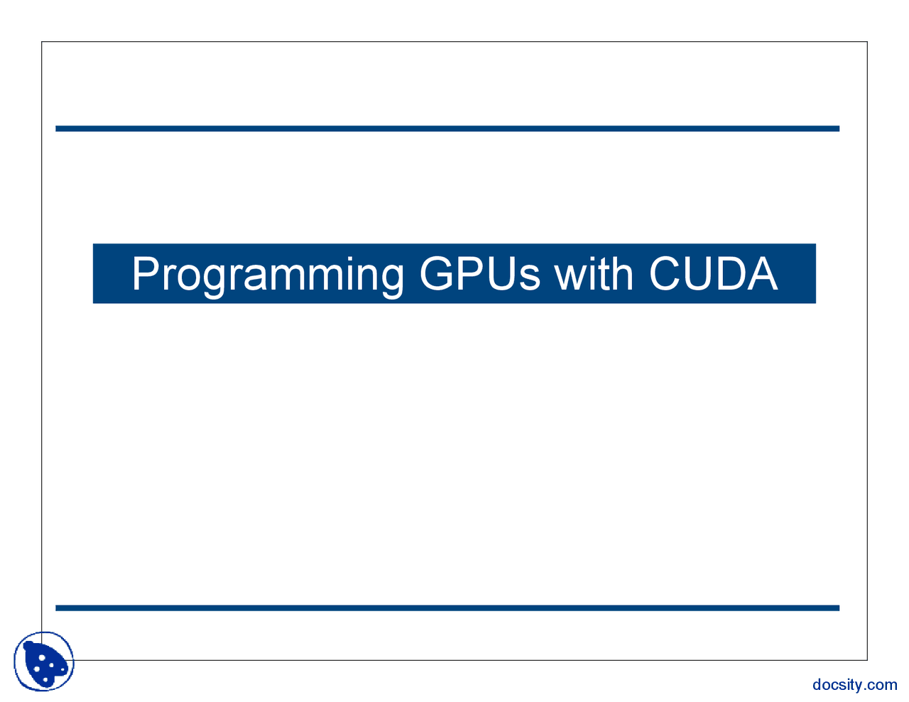 Cuda Parallel Computing Lecture Slides Docsity