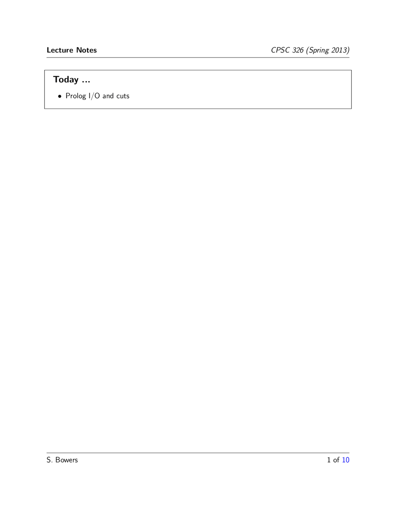 Prolog Io Organization Of Programming Languages Lecture Notes Docsity 3386