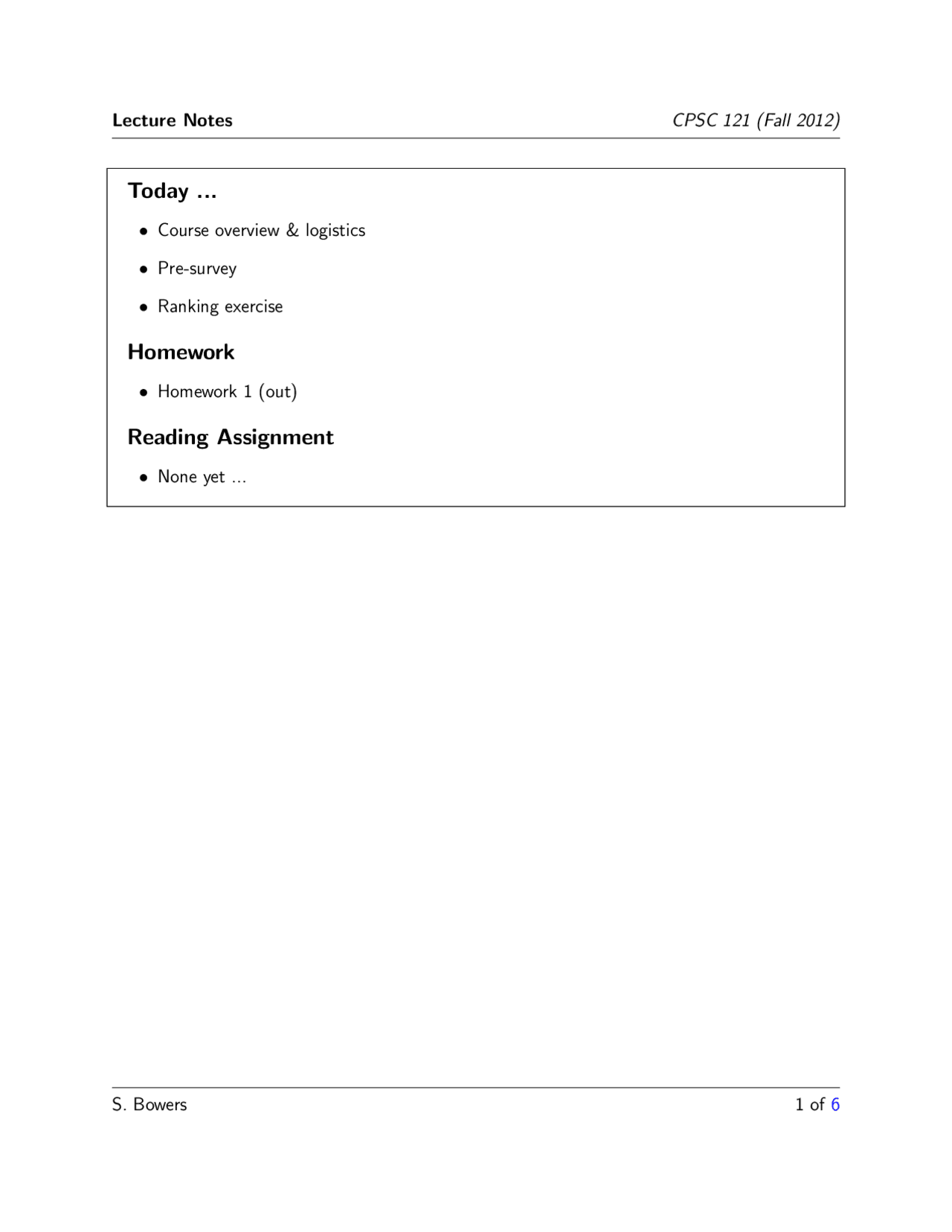 Overview Computer Science Lecture Notes Docsity