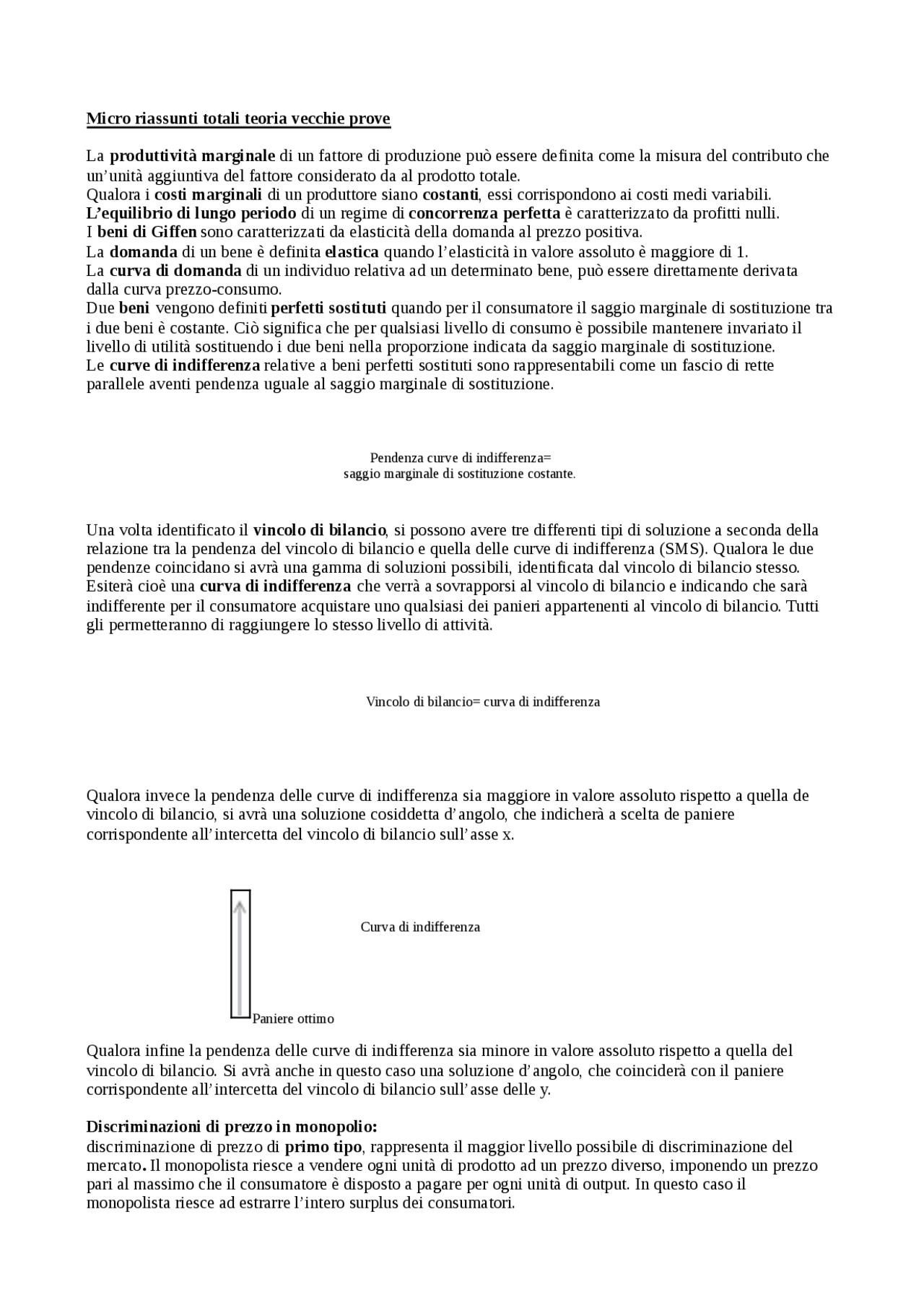 Micro Riassunti Totali Teoria Vecchie Prove Docsity