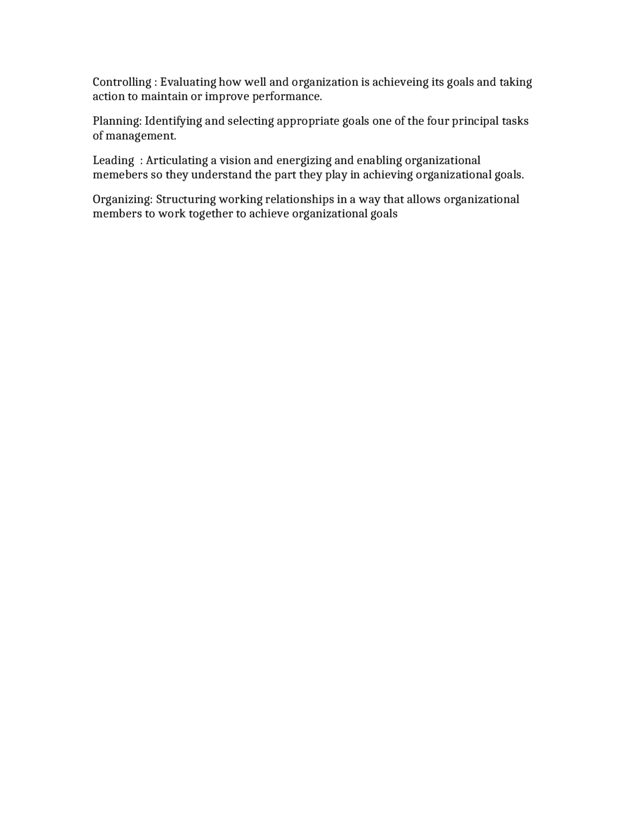Management And Organizational Behavior Four Principles Of Management