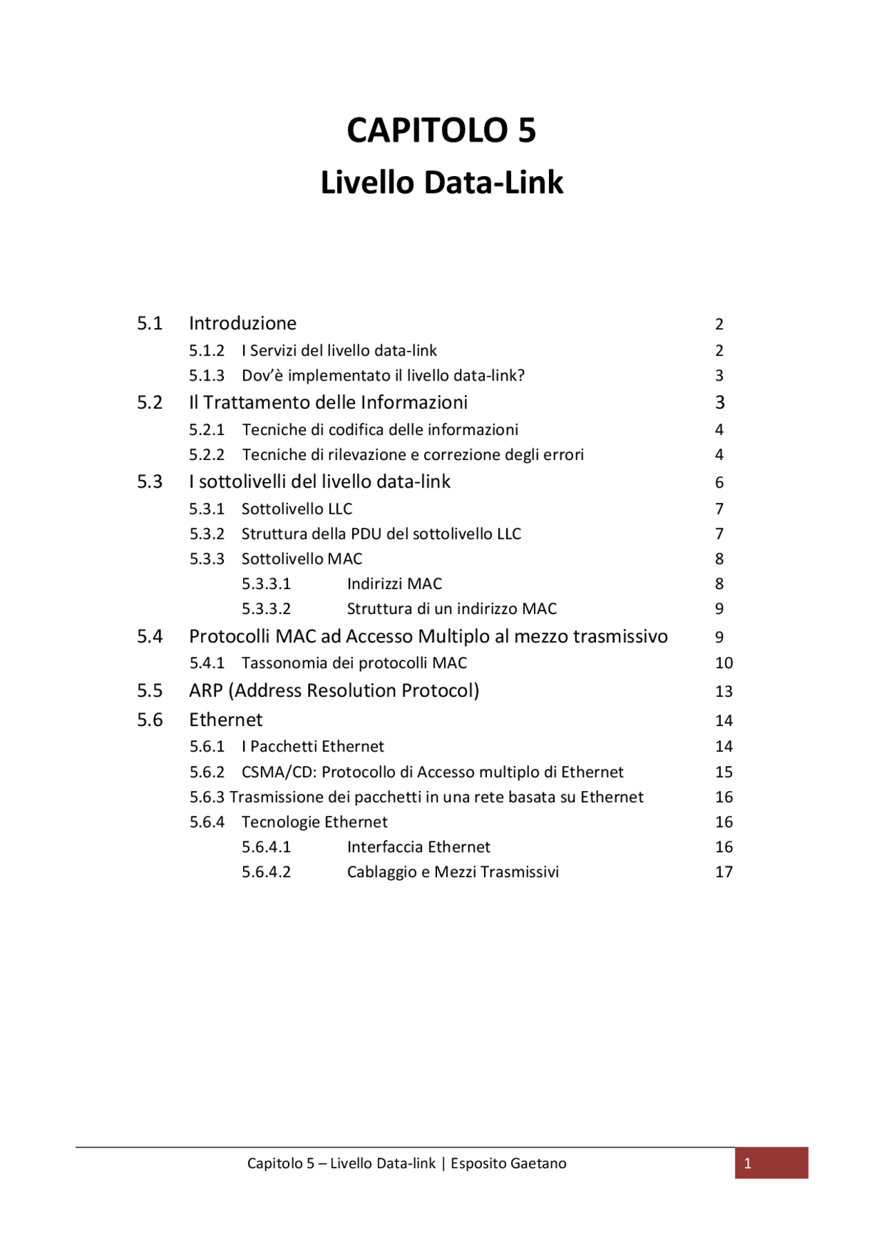 Appunti Sul Livello Data Link Dispense Di Elementi Di Informatica