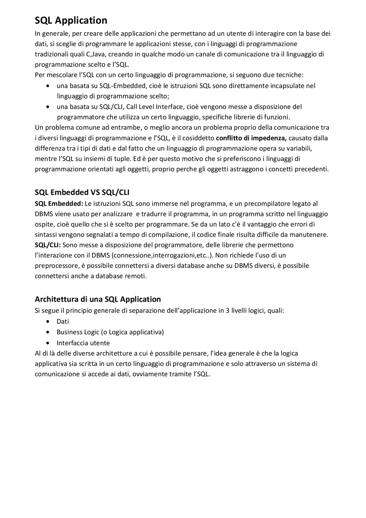 Basi Di Dati Sql Java Docsity