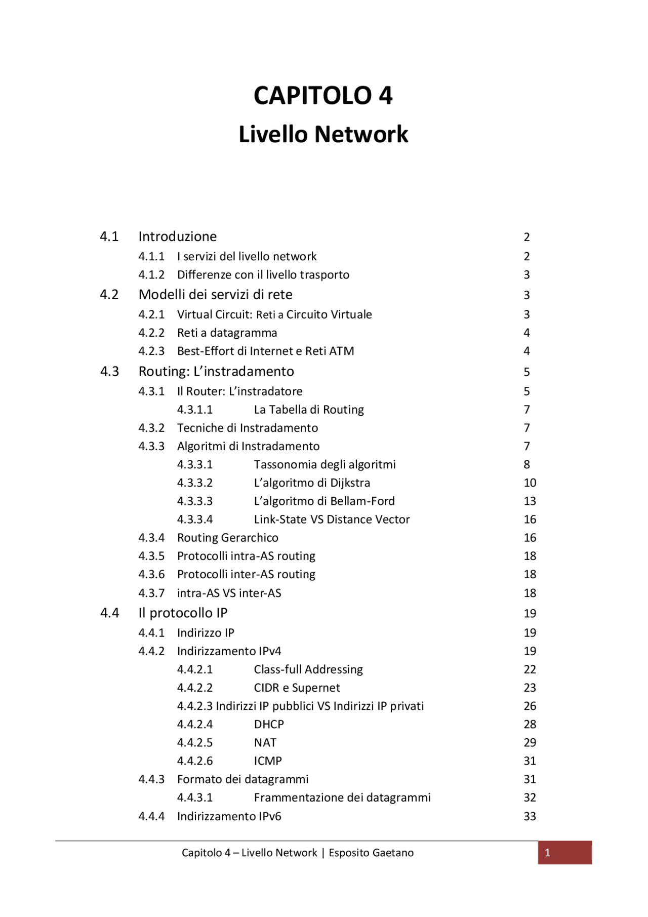 Appunti Sul Livello Network Docsity