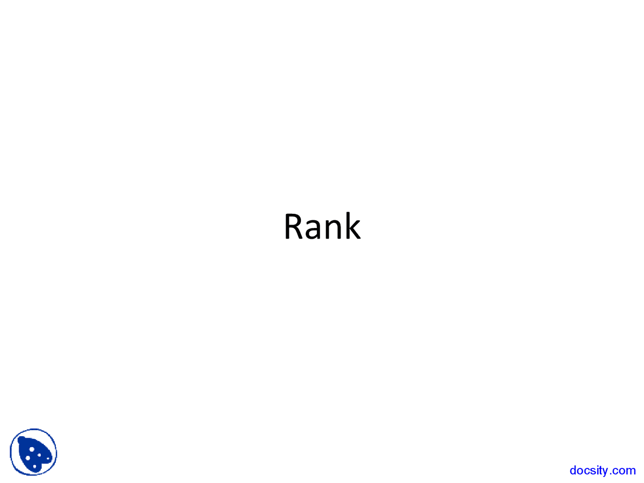 Rank Advanced Engineering Math Lecture Slides Docsity