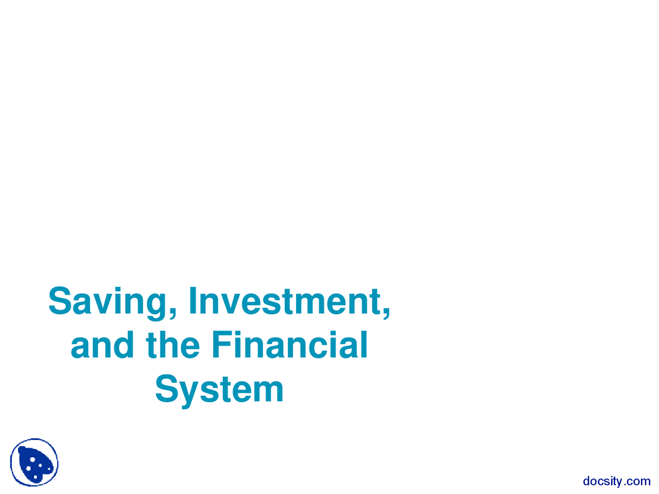 Saving Investment Introduction To Macroeconomics Lecture Slides