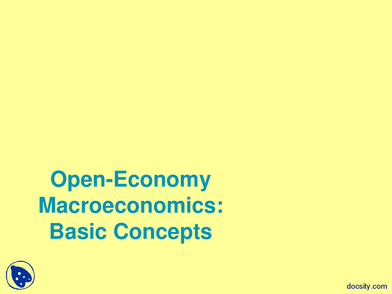 Open Economy Macroeconomics Introduction To Macroeconomics Lecture
