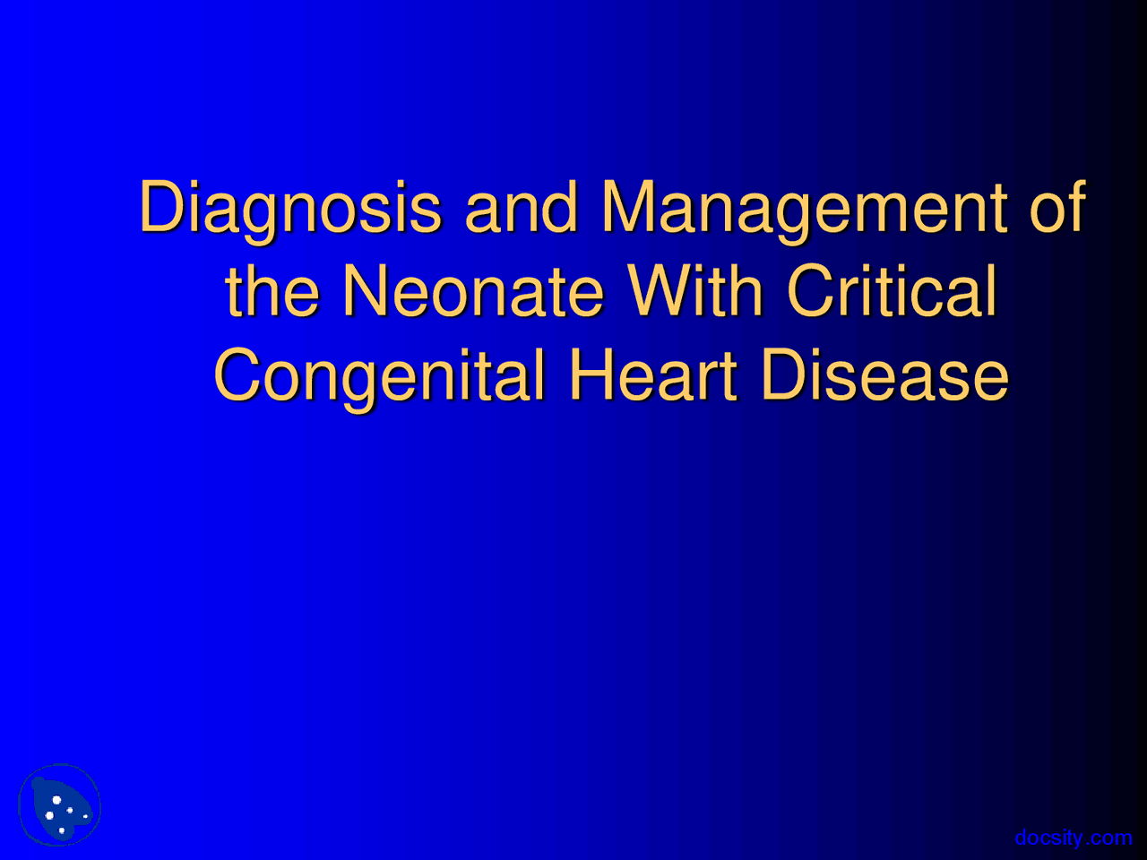 Neonatal Cardiology Pediatric Lecture Slides Docsity