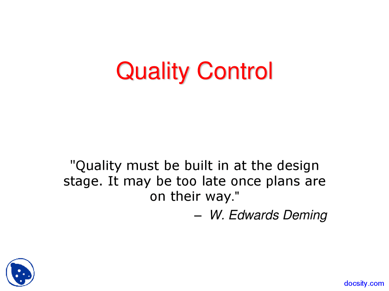 Quality Control Software And Systems Project Management Lecture