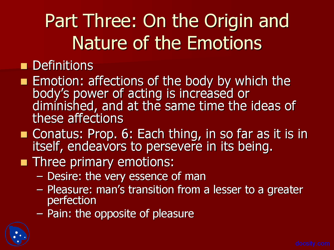 Spinoza Introduction To Philosophy Lecture Slides Docsity