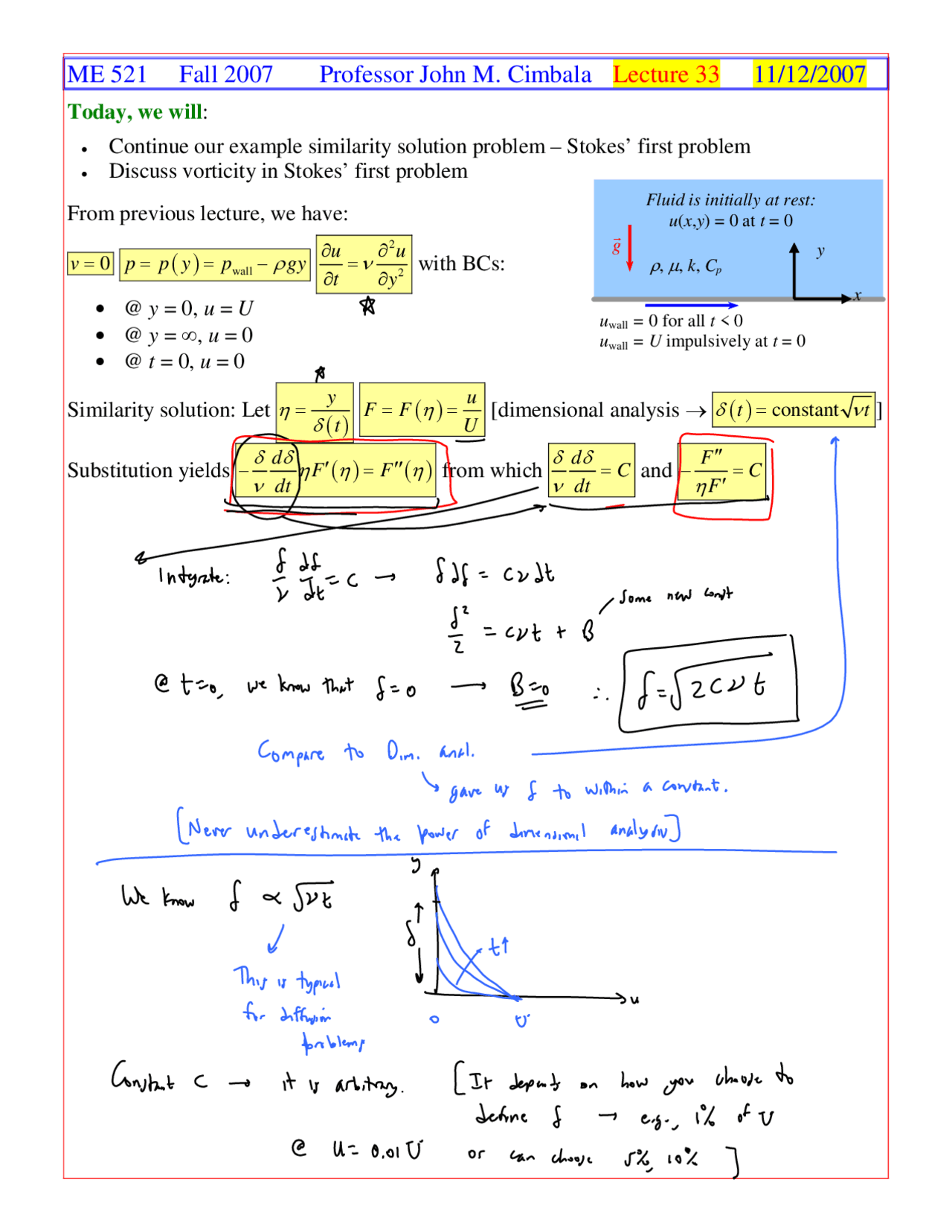 Vorticity in Stokes - Foundations of Fluid Mechanics I - Handout ...