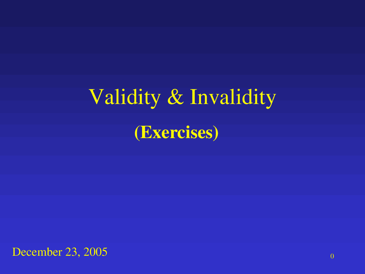 Validity and Invalidity - Introduction to Philosophy - Lecture Slides - Docsity