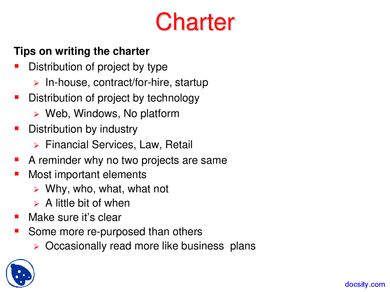 Charter - Software and Systems Project Management - Lecture Slides ...