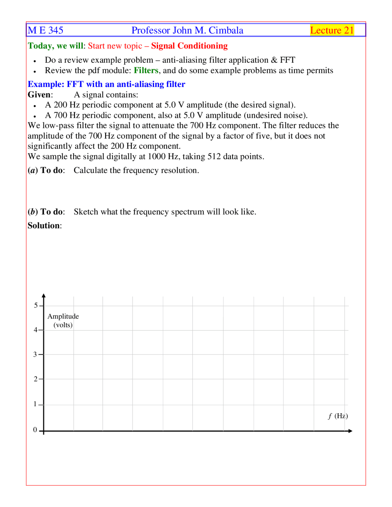 Filters Instrumentation Measurements Statistics Handout Docsity