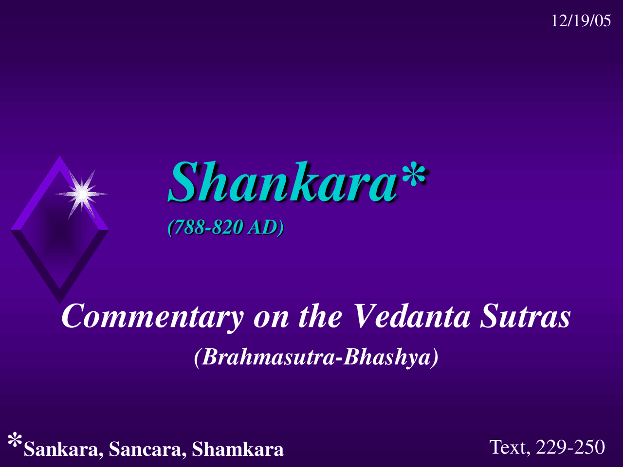 Shankara Introduction To Philosophy Lecture Slides Docsity
