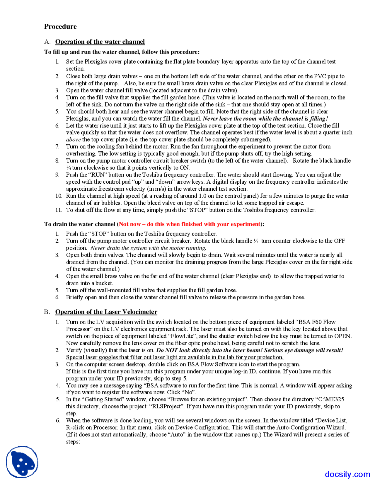 Boundary Layer Measurements Fluid Flow Lab Report Docsity
