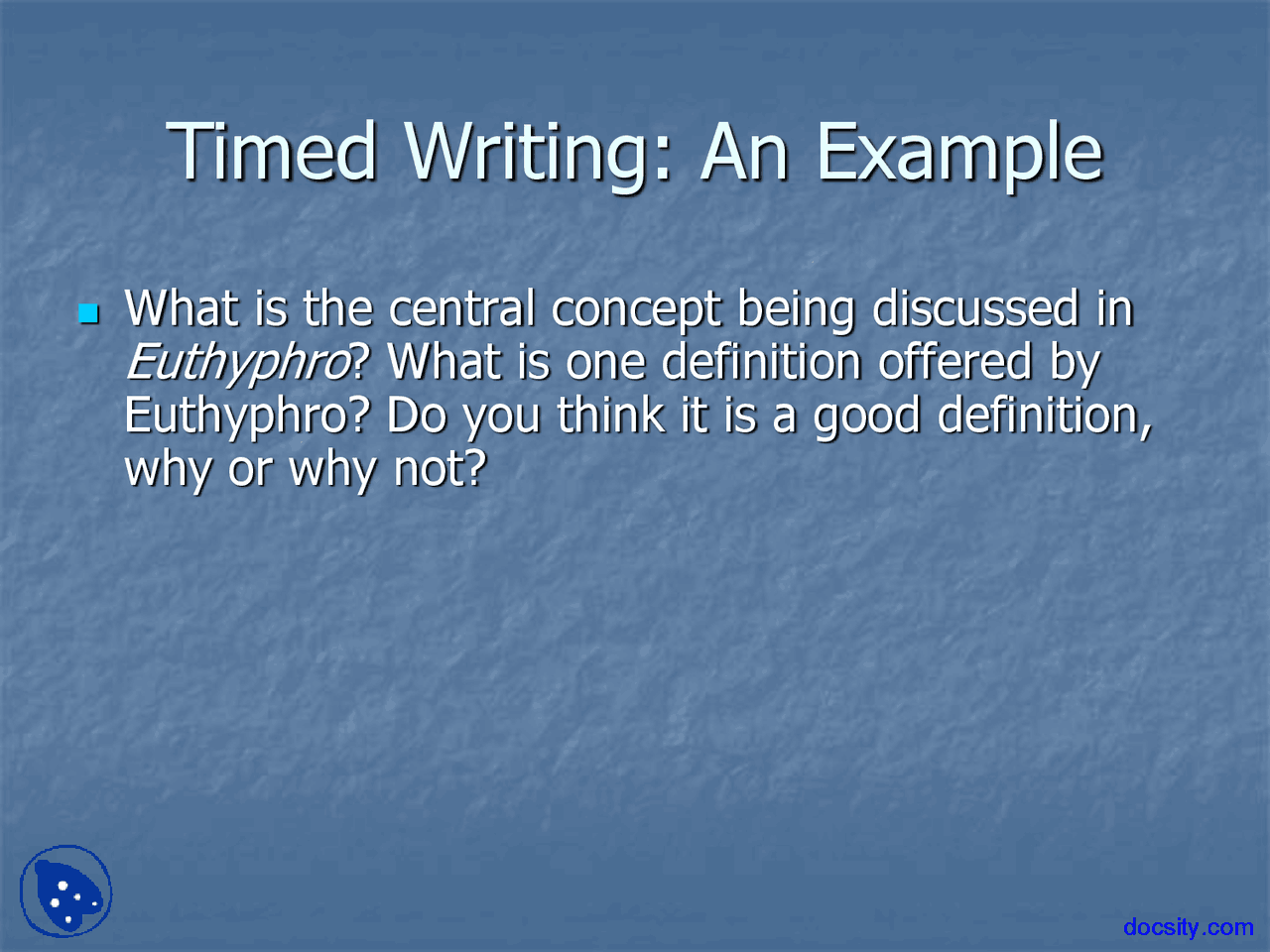 Euthyphro Introduction To Philosophy Lecture Slides Docsity
