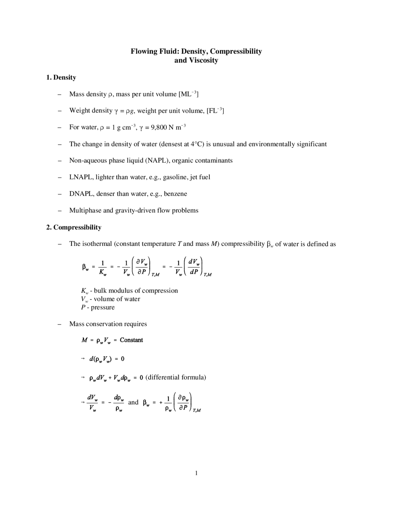 Flowing Fluid Groundwater Flow And Contaminant Transport Lecture