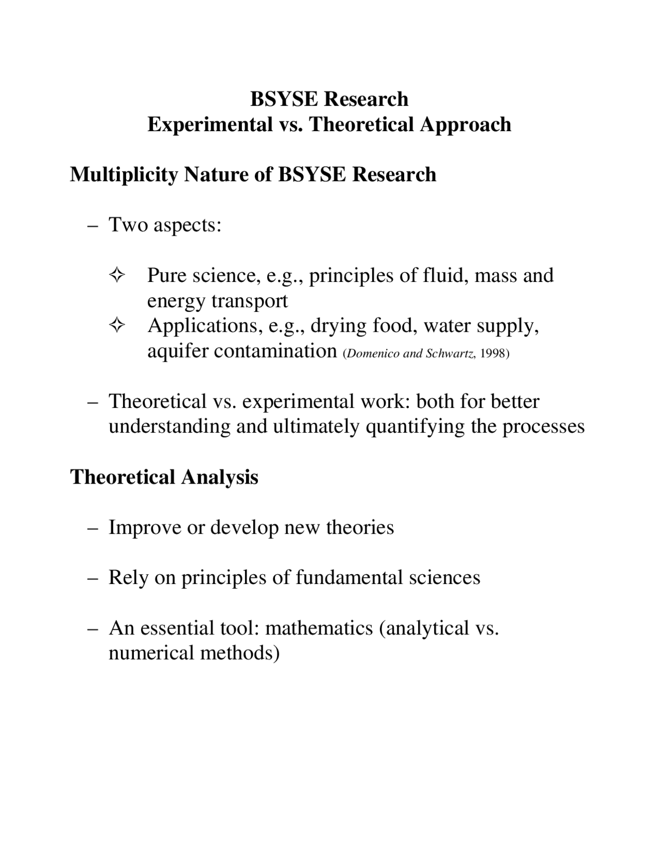 Nature Of Research Research And Teaching Methods Lab Docsity