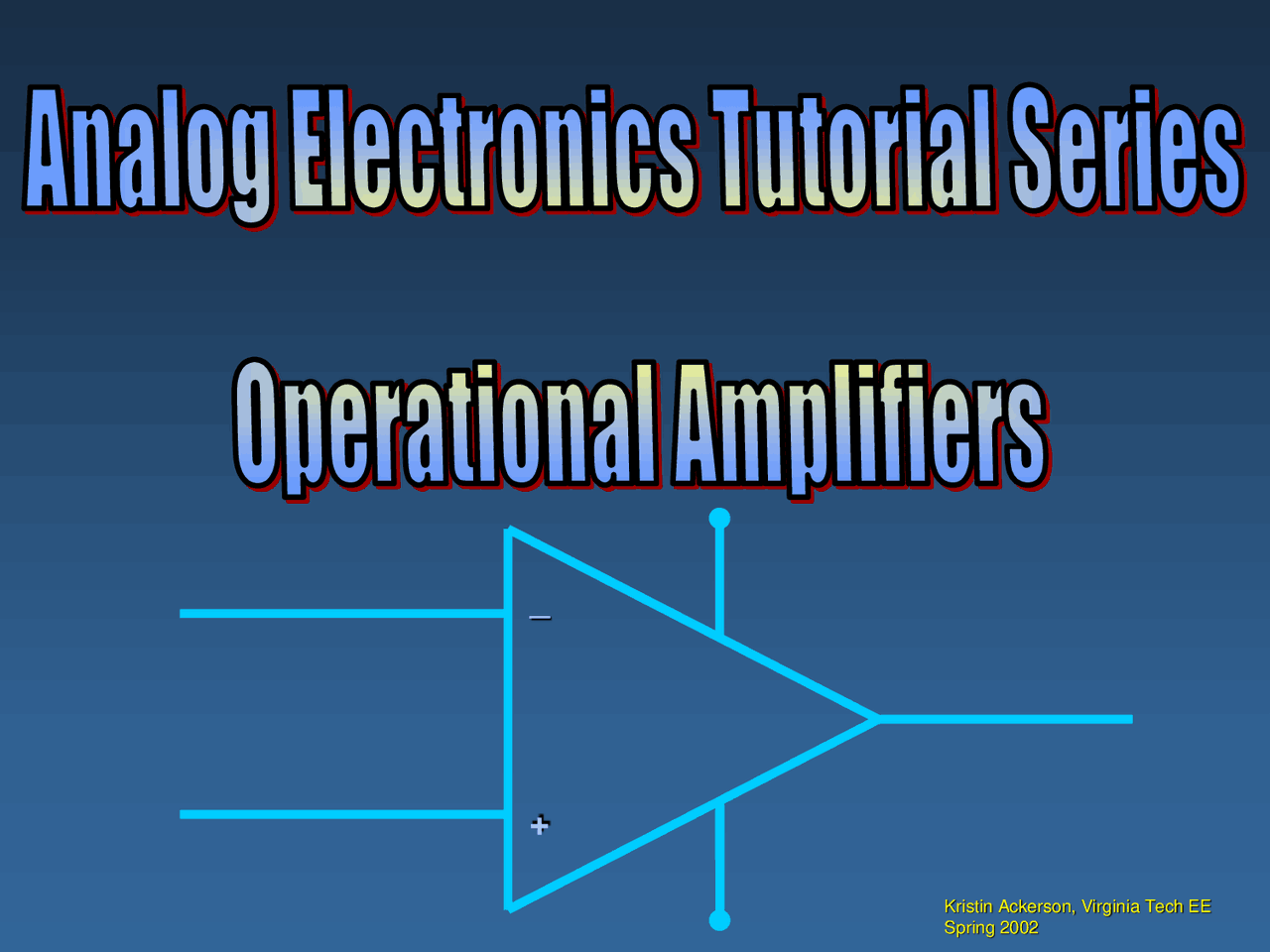 Opamp Electronics I Lecture Slides Docsity