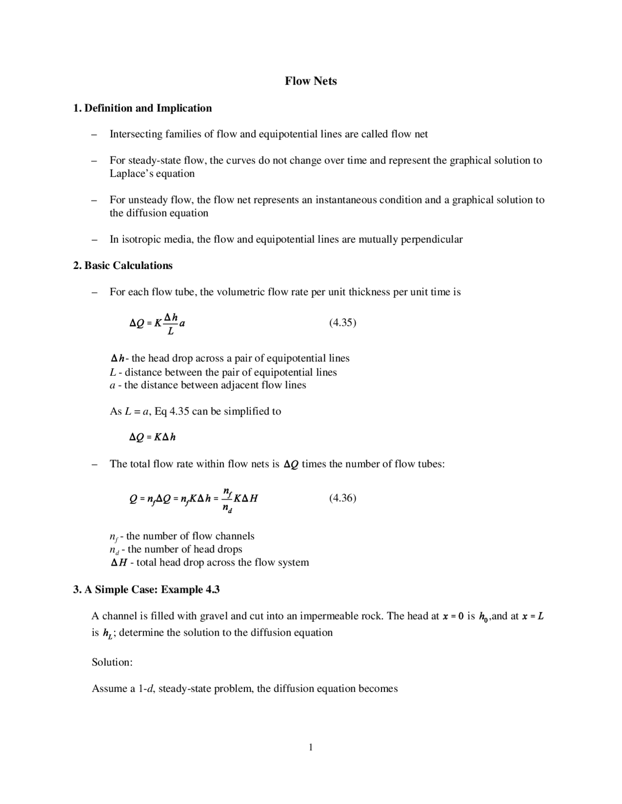 Flow Nets Groundwater Flow And Contaminant Transport Lecture