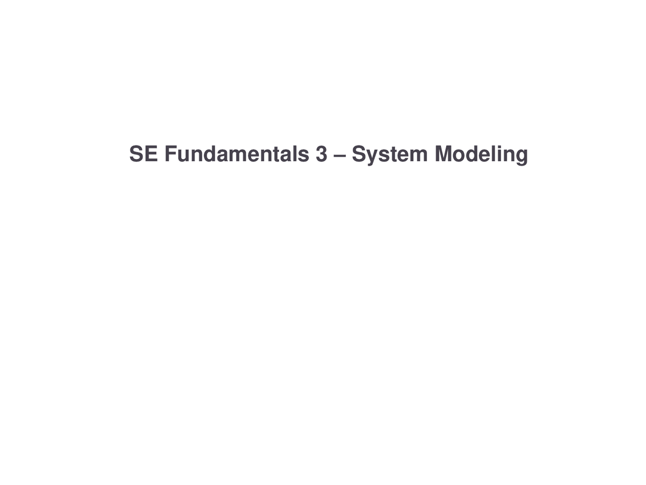 System Modeling - Software Engineering - Lecture Notes | Study notes ...