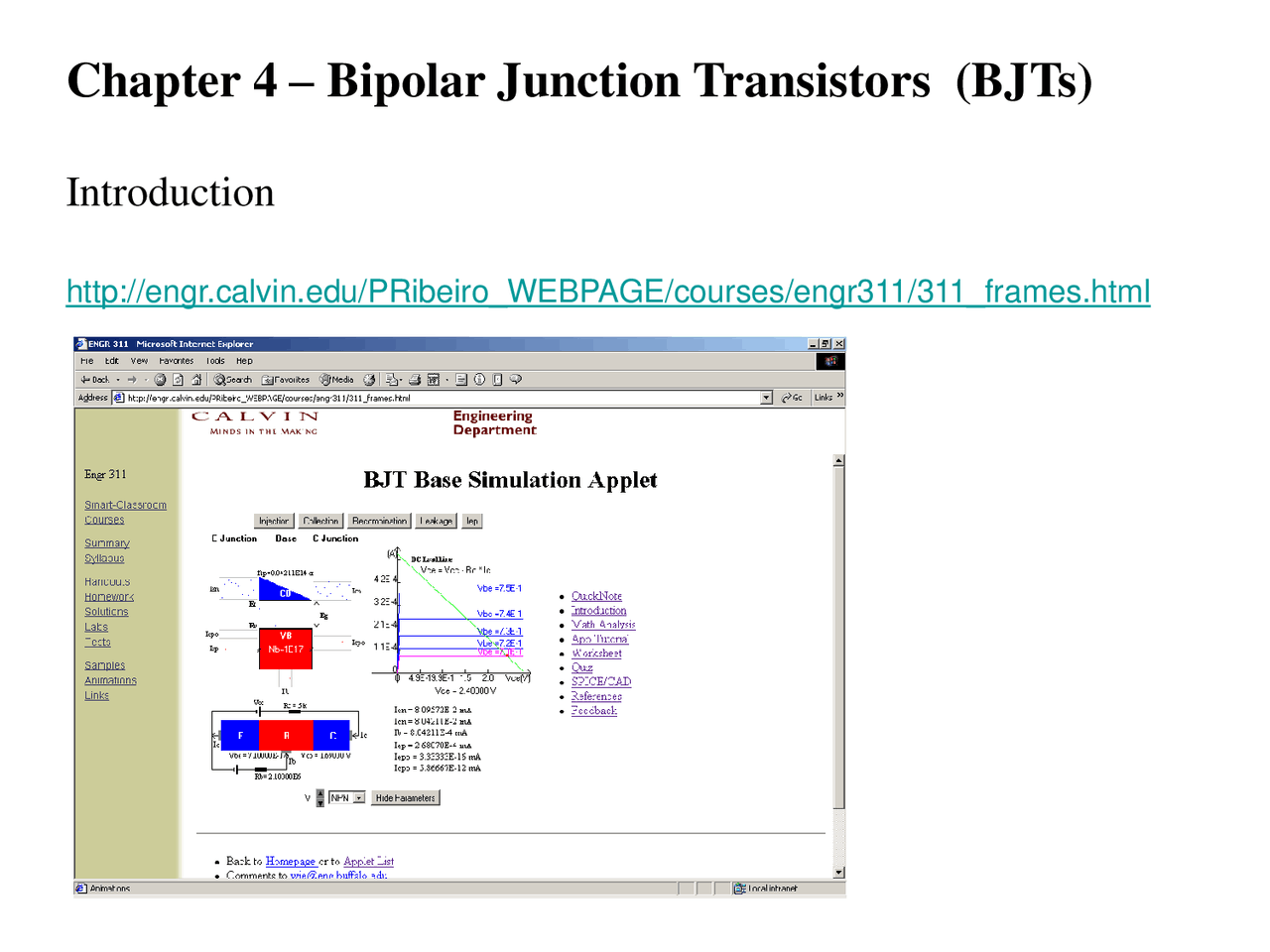 Bjts Electronics I Lecture Slides Docsity