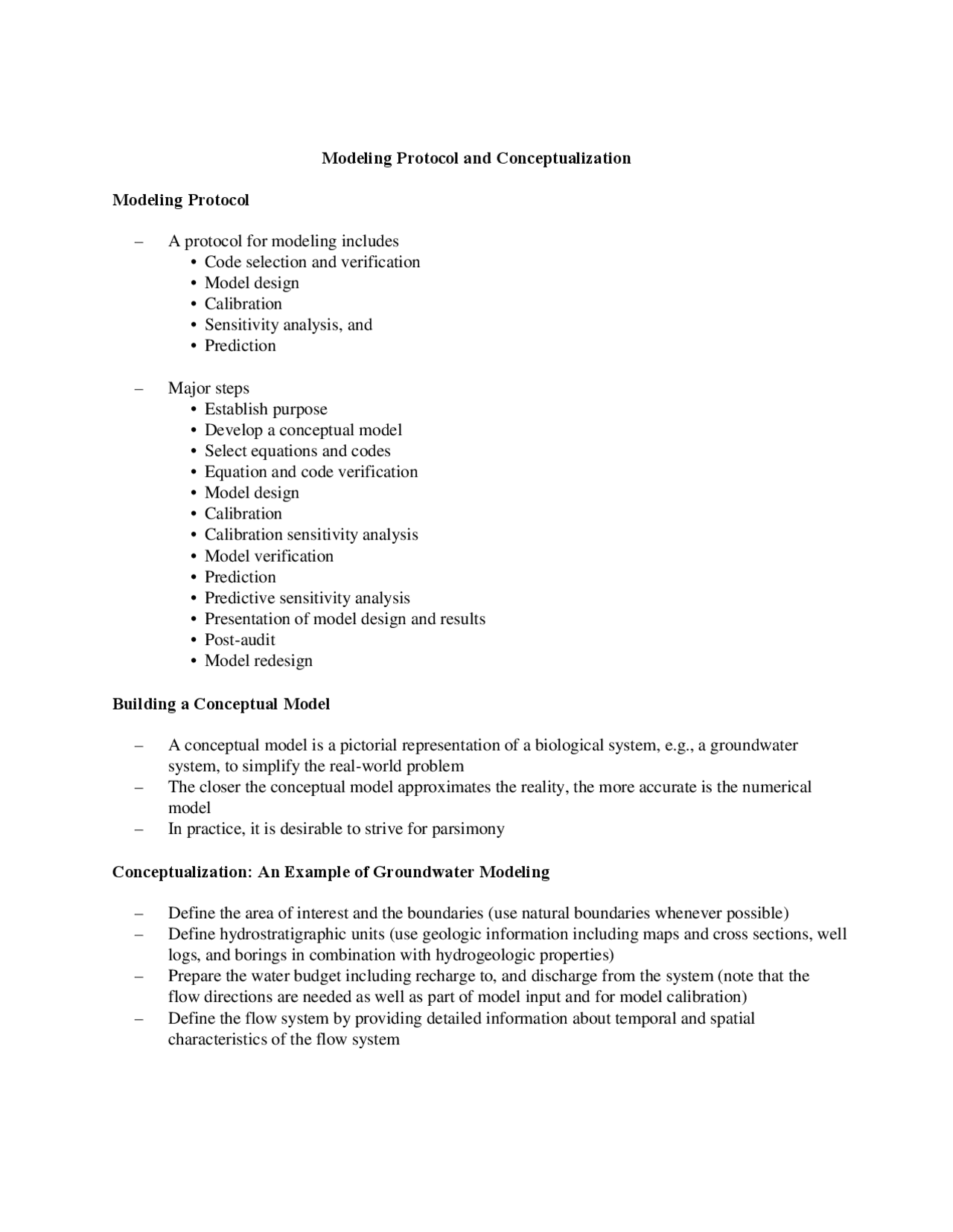Modeling Protocol And Conceptualization Research And Teaching Methods