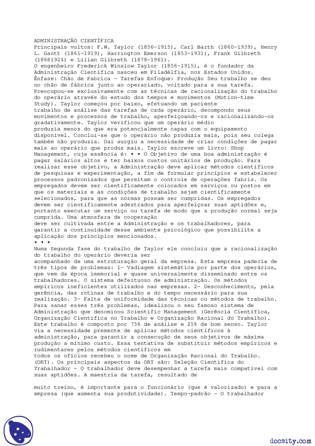 Teoria Clássica Docsity