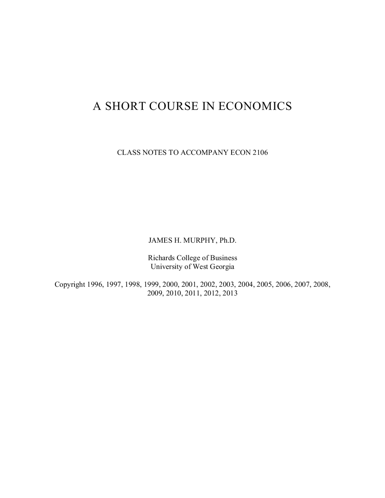 Consumer Theory Principles Of Microeconomics Honors Econ 2106 Docsity