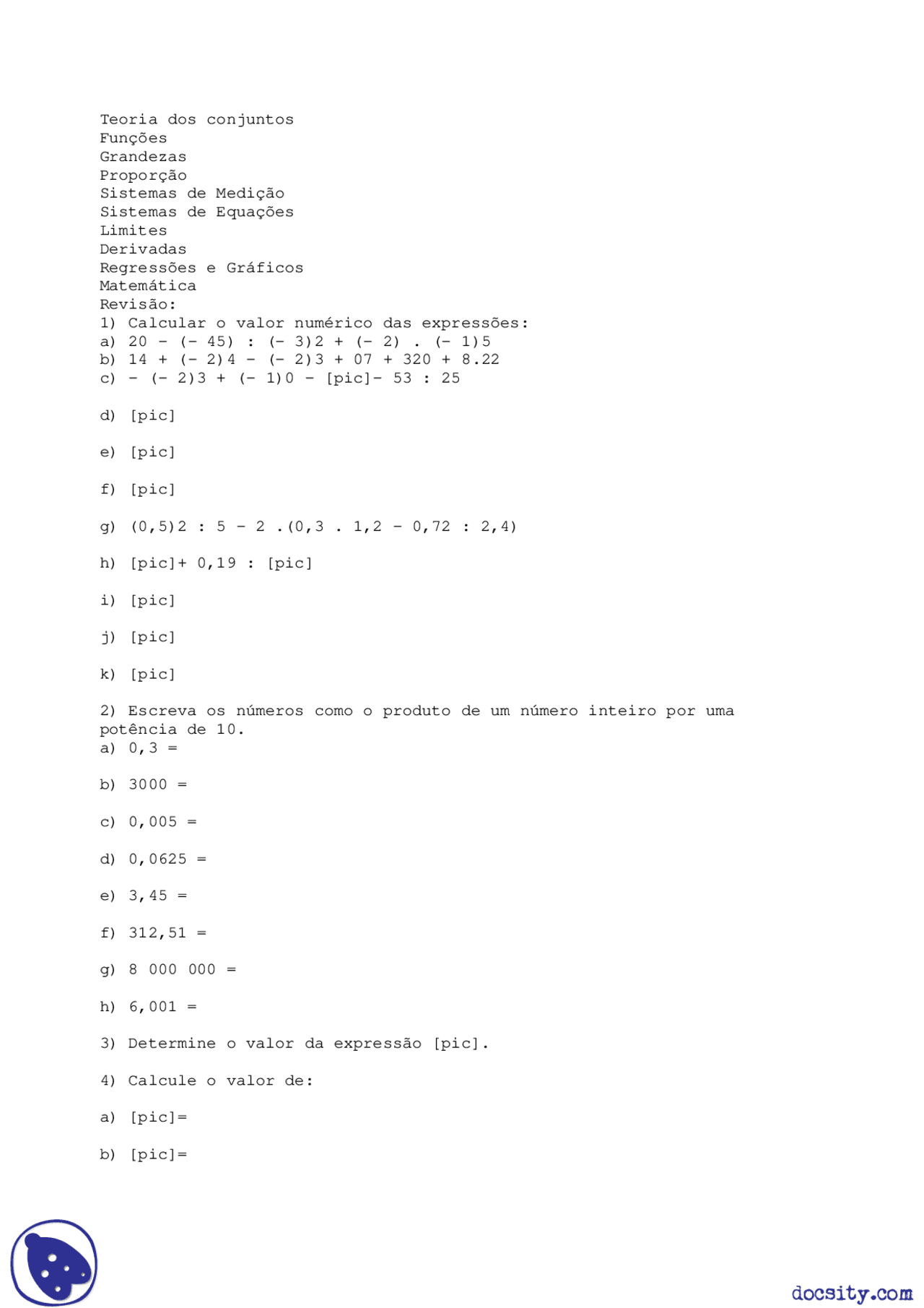 Matemática Aplicada Docsity