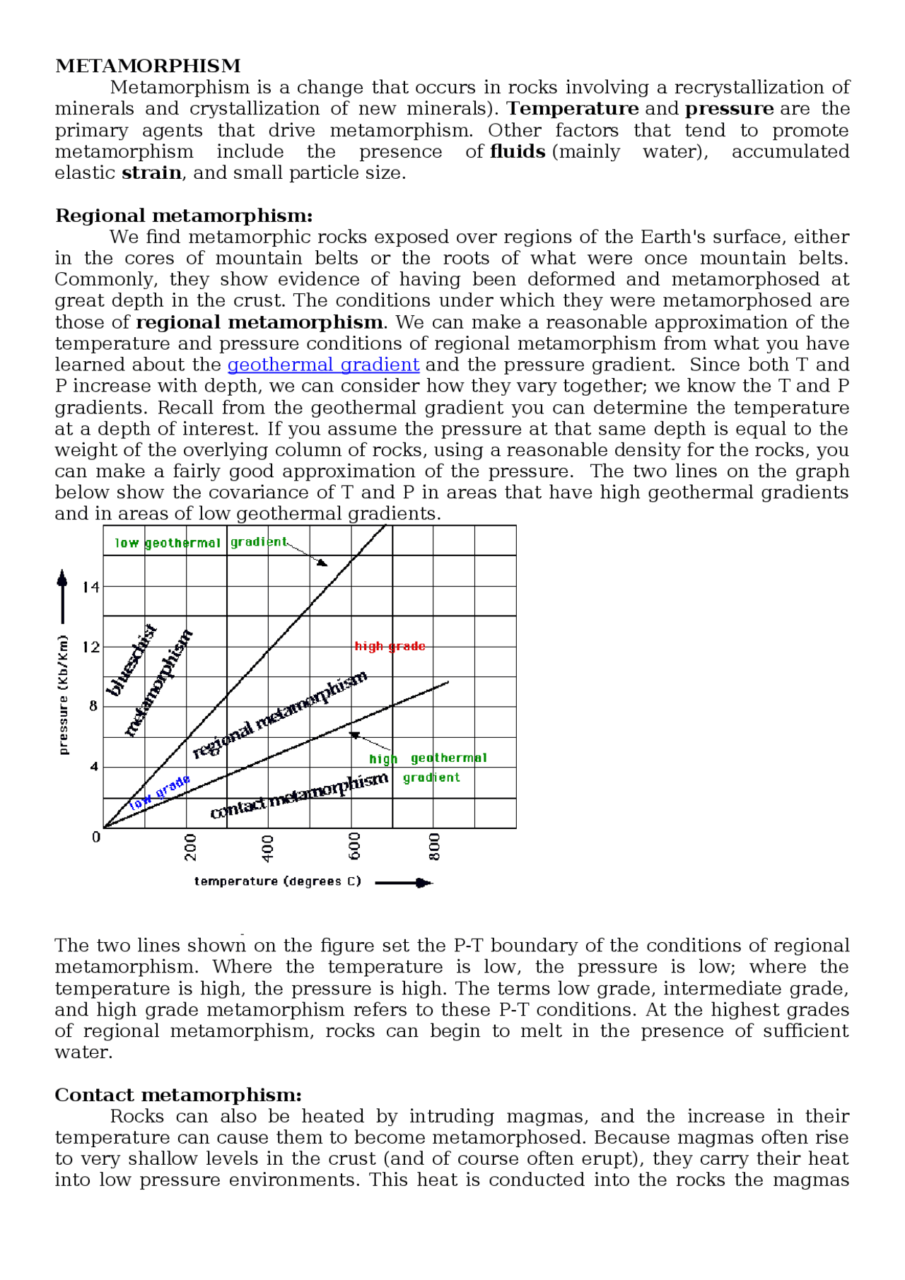 Notes On Metamorphism Dynamic Earth Gly 1000 Docsity