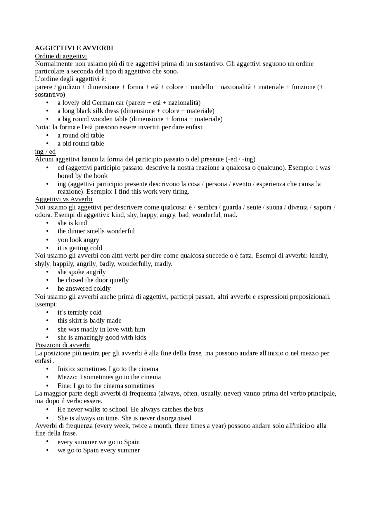 Grammatica Per Esame Lingua Inglese Docsity