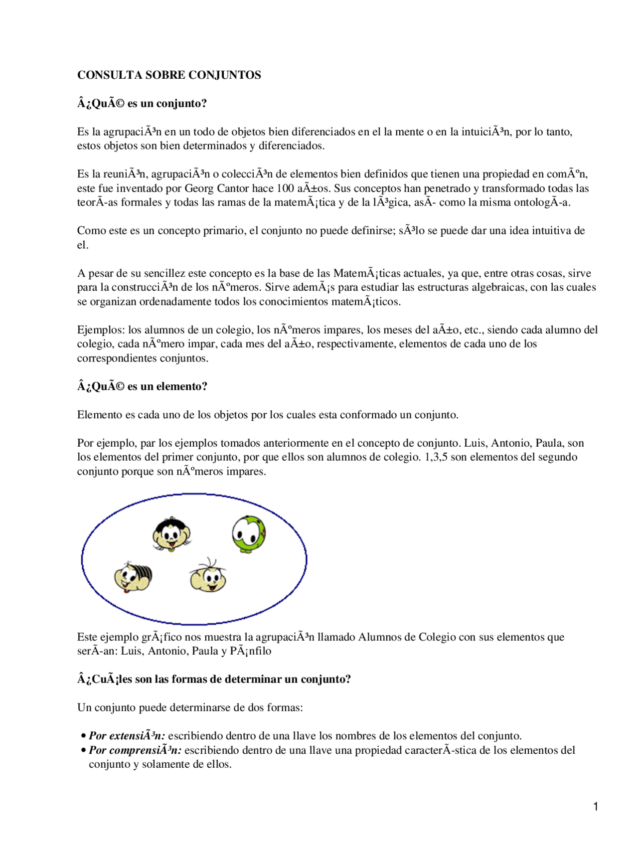 Apuntes Sobre Los Conjuntos Docsity