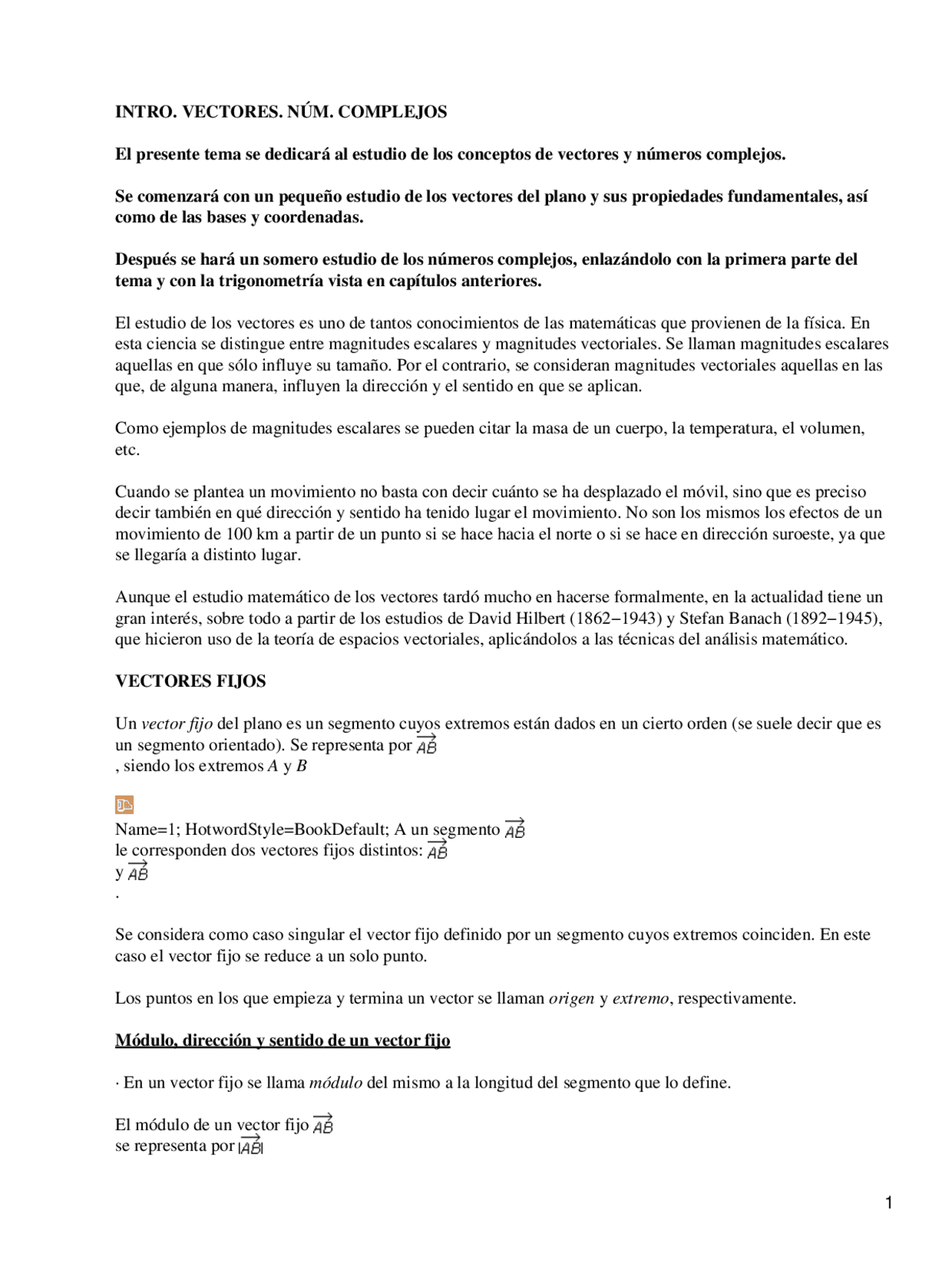 Apuntes Sobre Los Vectores Y Números Complejos Part1 Docsity