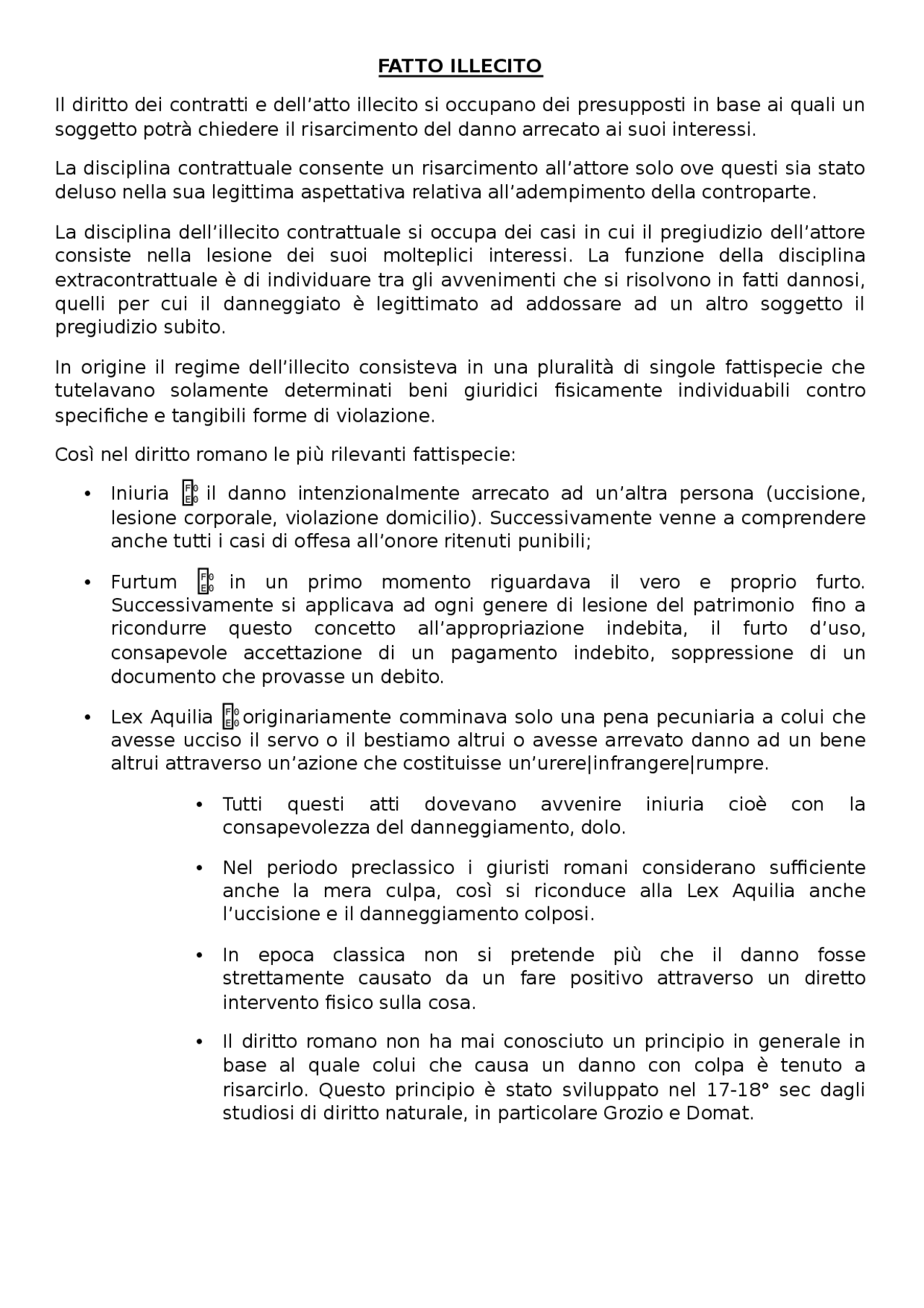 Fatto Illecito Docsity