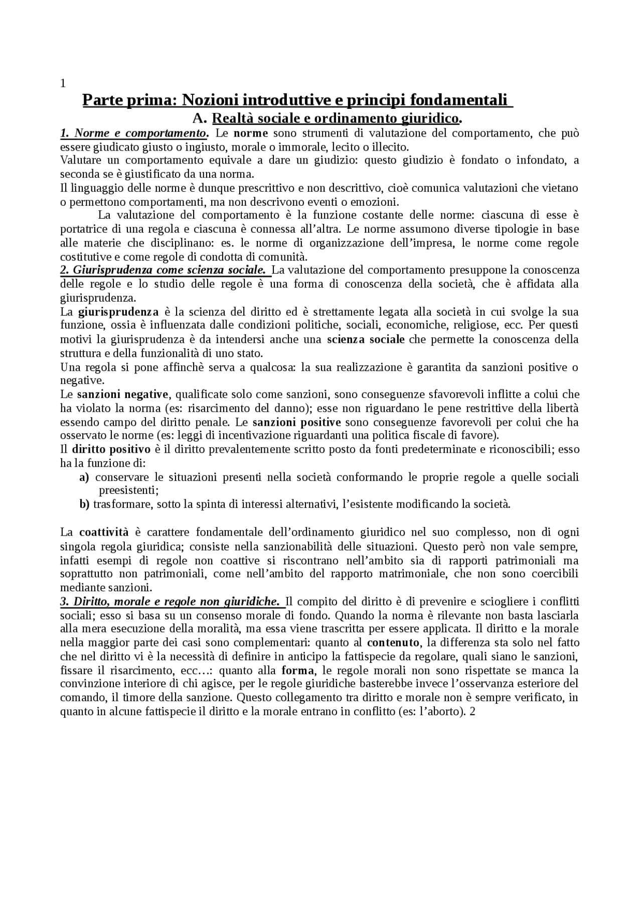 Riassunto Perlingieri 1° Parziale Diritto Privato I Docsity