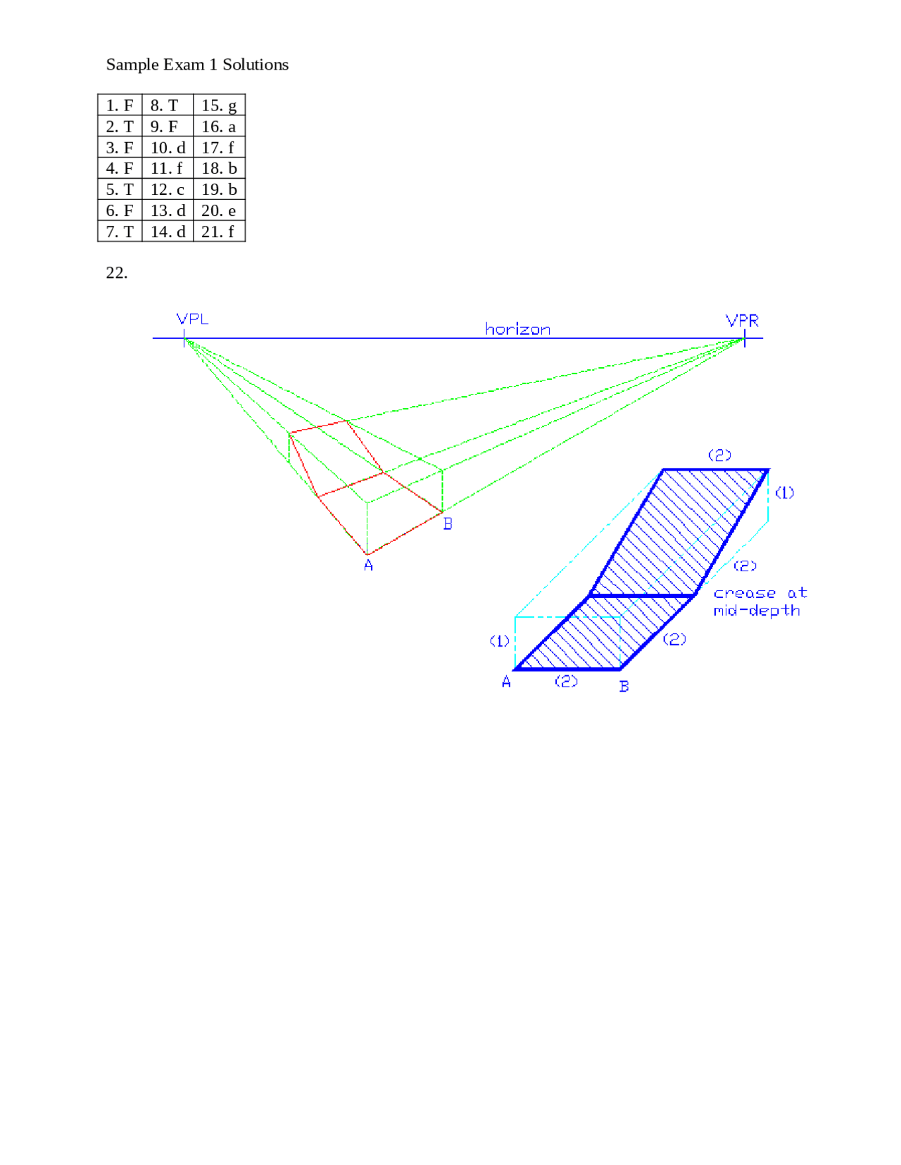 Sample Exam 1 Solution Engineering Graphics And Design Ge 101 Docsity
